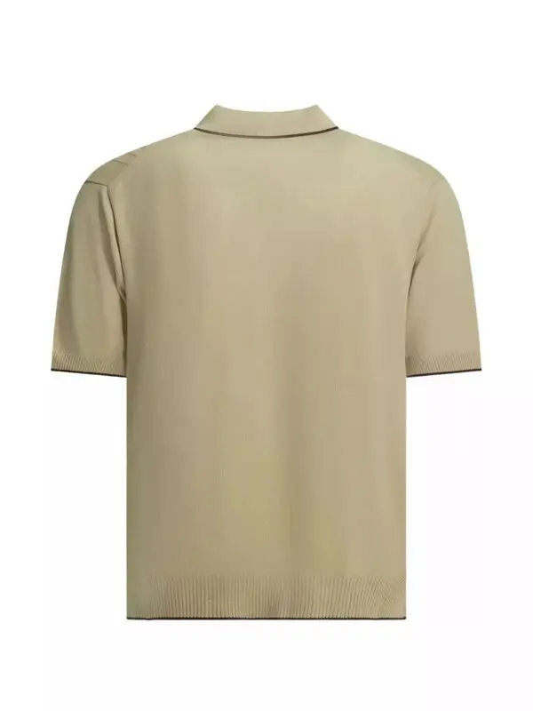 BEAMS Textured-knit Polo Shirt