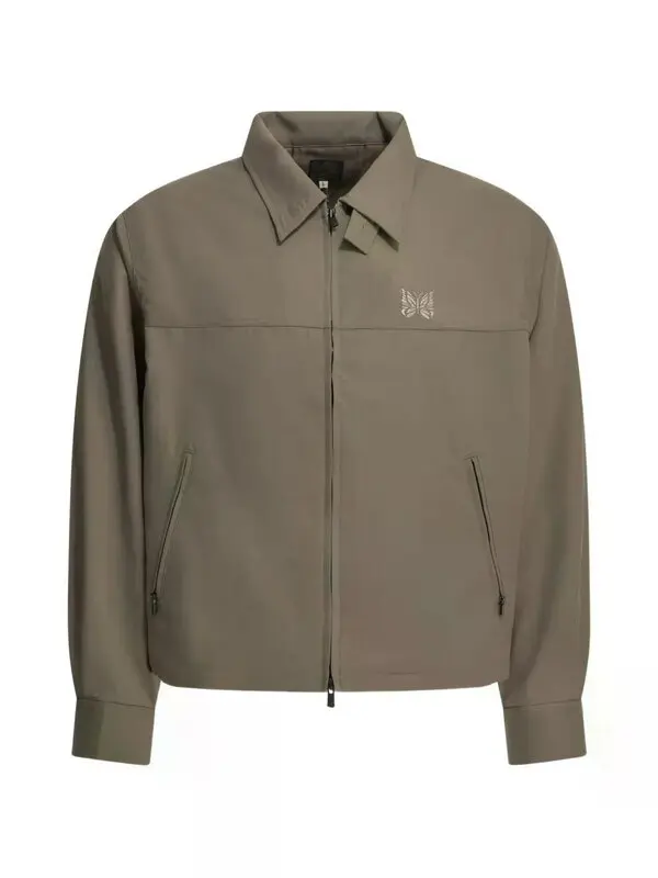 Needles Embroidered Butterfly Zip-up Jacket - Green