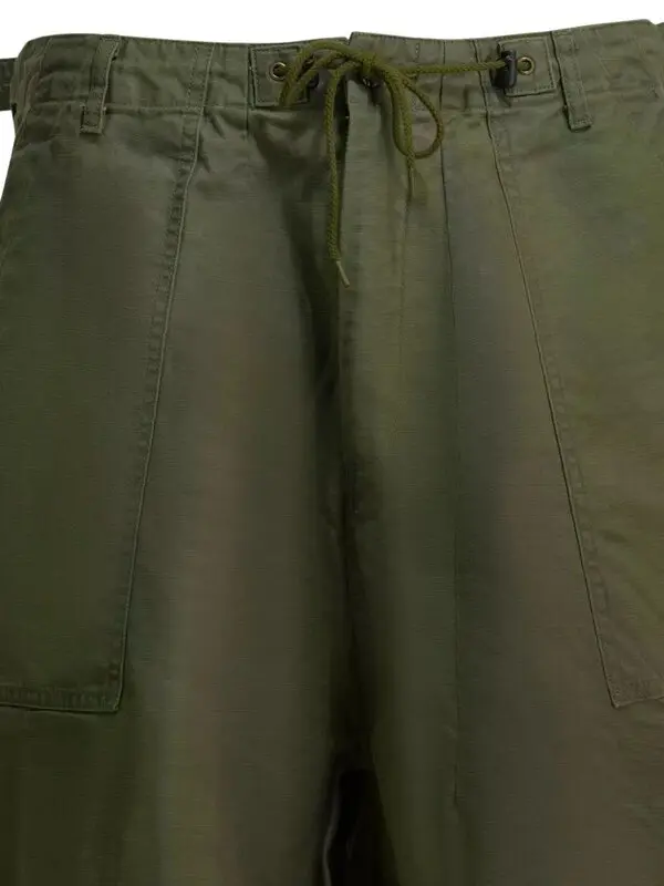 Needles Fatigue Drawstring Waist Wide-leg Trousers