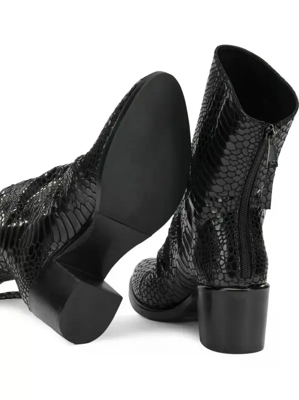 STRATEGIA SHOES Strategia Snakeskin-effect Leather Boots