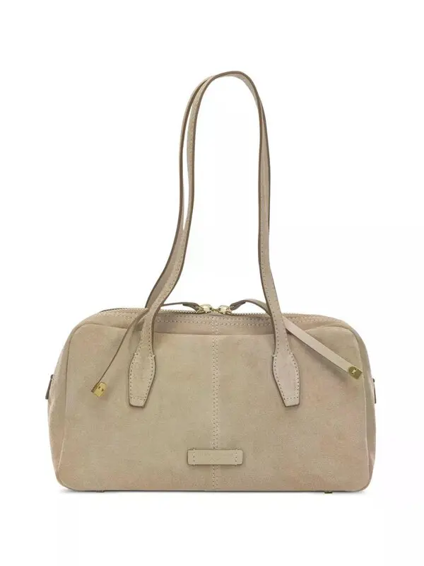 GIANNI CHIARINI Logo Patch Shoulder Bag - Neutrals