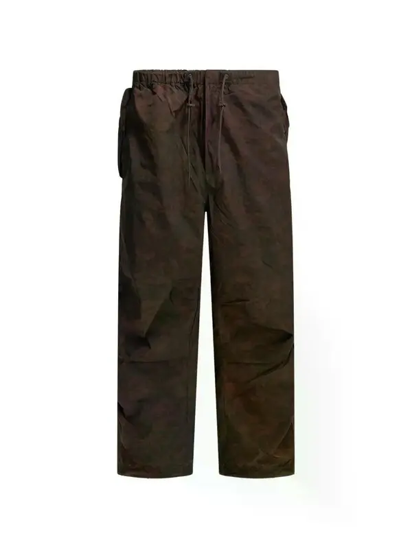BEAMS Floral Print Drawstring Trousers - Brown