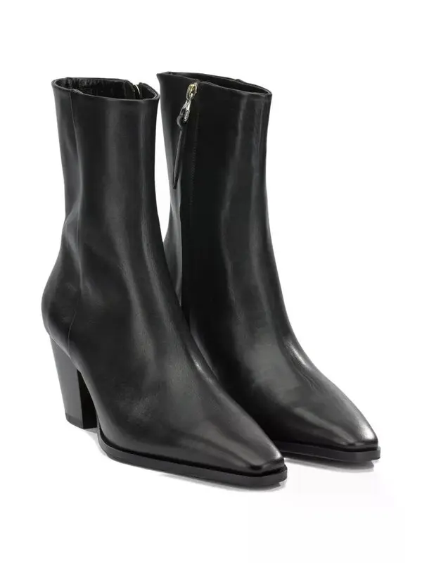 AeydĒ Hedvig Pointed-toe Leather Ankle Boots
