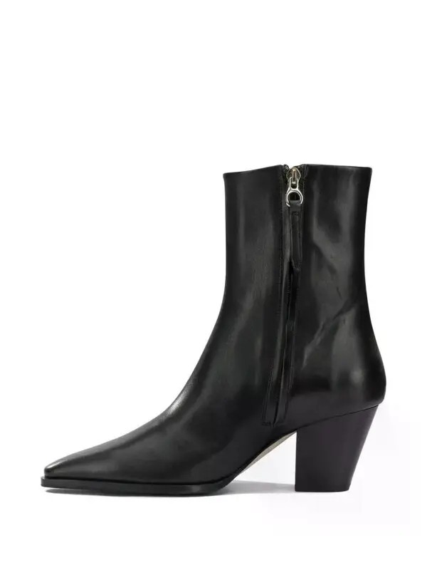 AeydĒ Hedvig Pointed-toe Leather Ankle Boots