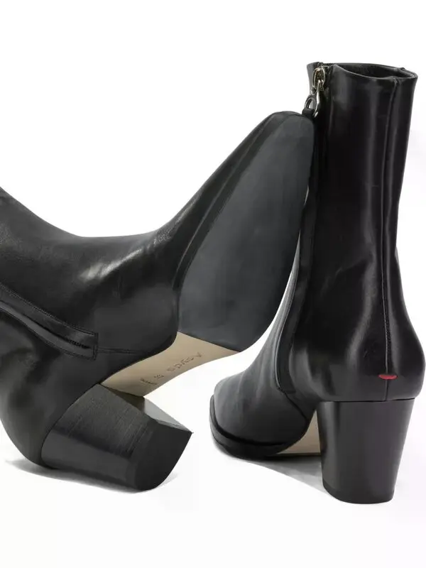 AeydĒ Hedvig Pointed-toe Leather Ankle Boots