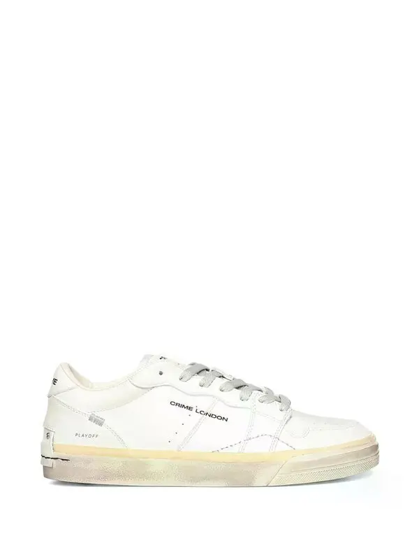 CRIME LONDON Playoff Logo Print Sneakers - White