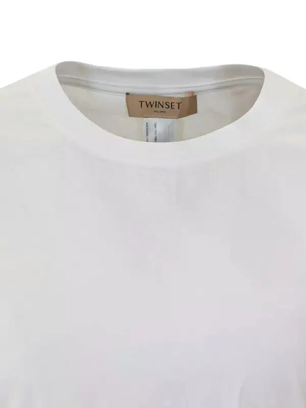 TWINSET Crew Neck T-shirt With Bustier Detailing