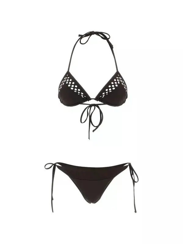 Attico Il Primo Bagno Cut-out Bikini - Brown