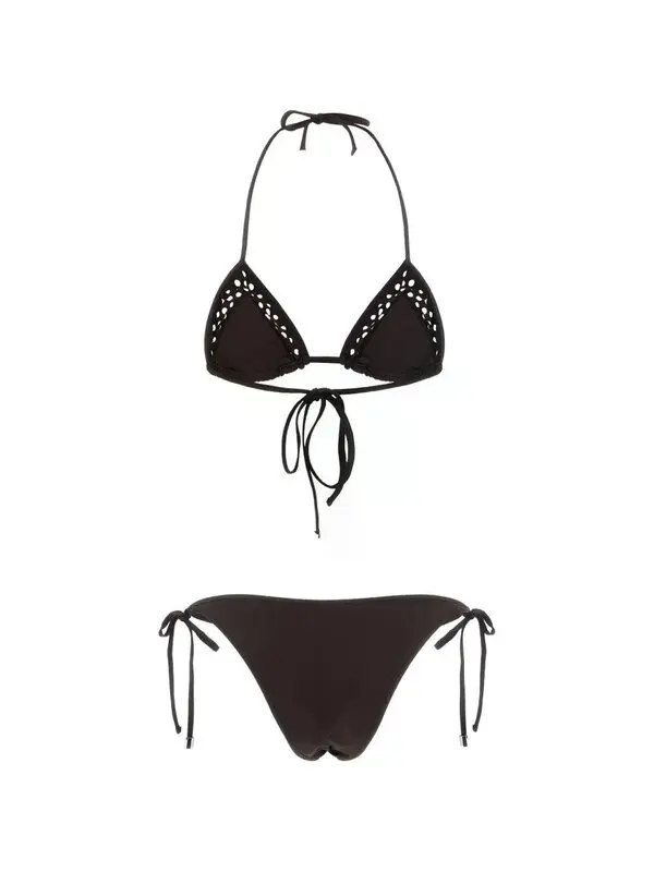 Attico Il Primo Bagno Cut-out Bikini - Brown