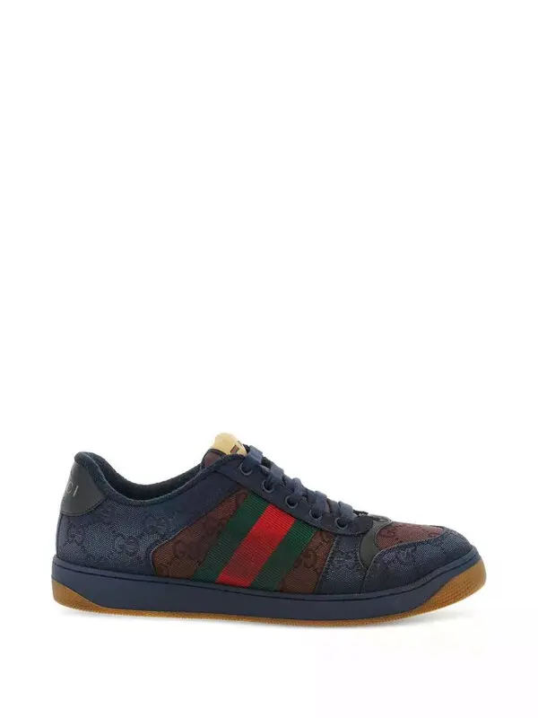 Gucci Screener Gg Lace-up Cotton Sneakers
