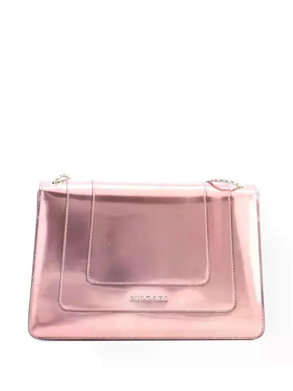 BVLGARI Serpenti Forever Metallic Leather Medium Shoulder Bag