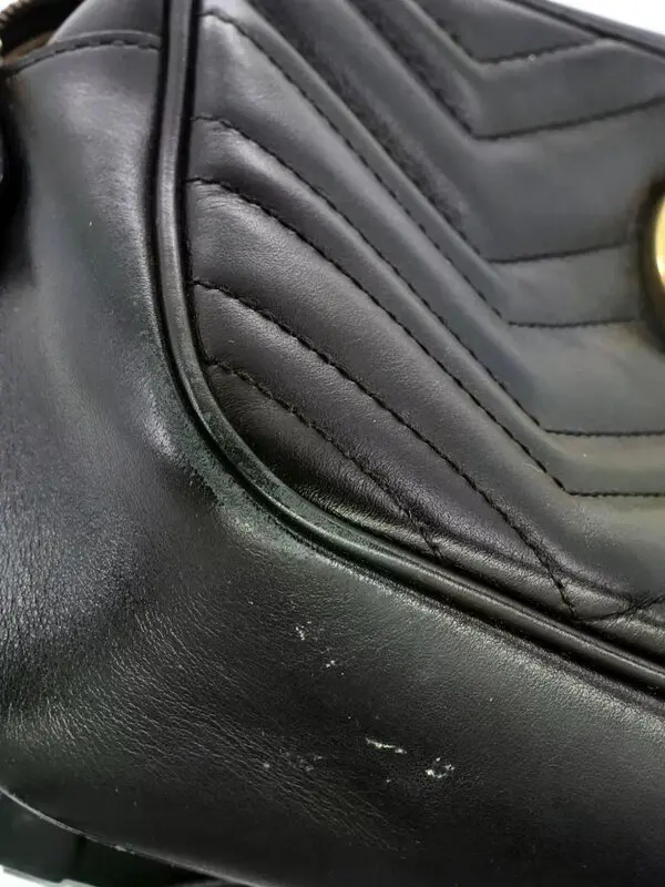 Gucci Matelassé Leather Shoulder Bag - Black