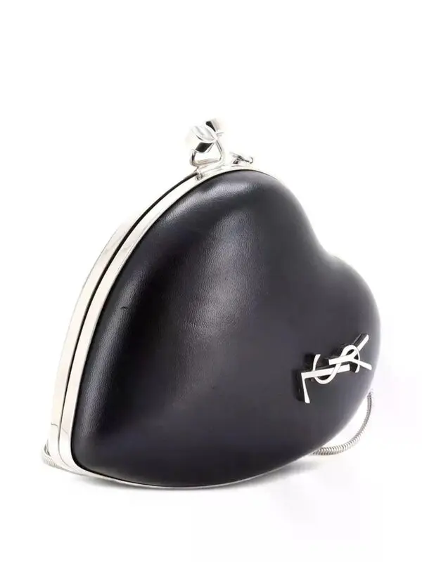 Saint Laurent Heart Chain Box Clutch
