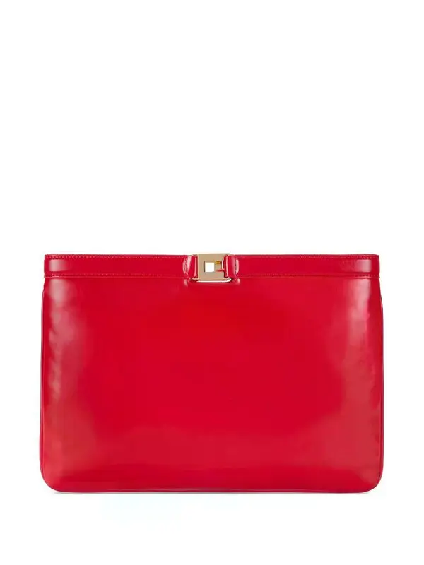Elisabetta Franchi Logo-plaque Clutch Bag - Red