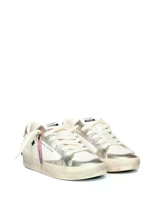 CRIME LONDON Sk8 Deluxe Glitter Detail Sneakers