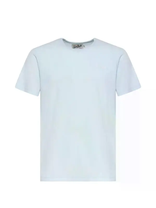 MC2 SAINT BARTH Gary Embroidered-logo T-shirt - Blue