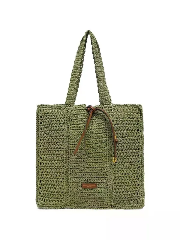GIANNI CHIARINI Nefeli Woven Tote Bag - Green