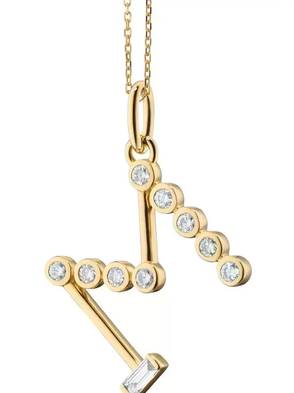 Monica Rich Kosann 18k Yellow Diamond 'm' Initial Pendant Necklace - Gold