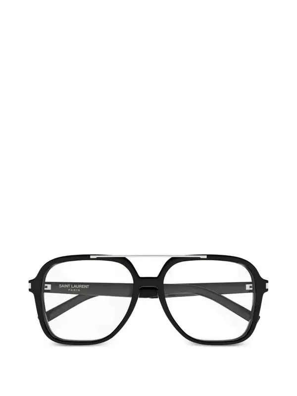 Saint Laurent Double-bridge Pilot-frame Glasses