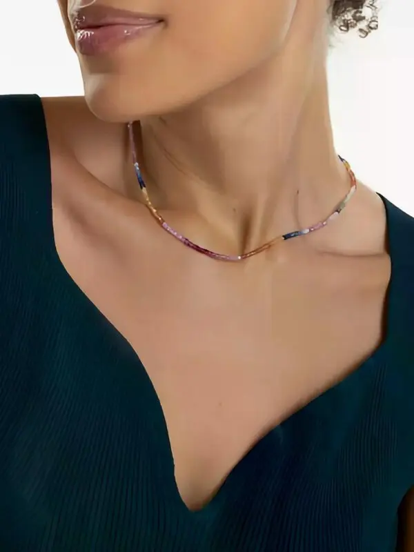 LIZZIE FORTUNATO Sapphire Beaded Necklace