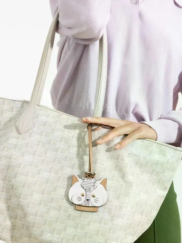 Moreau Cat-shape Leather Bag Charm
