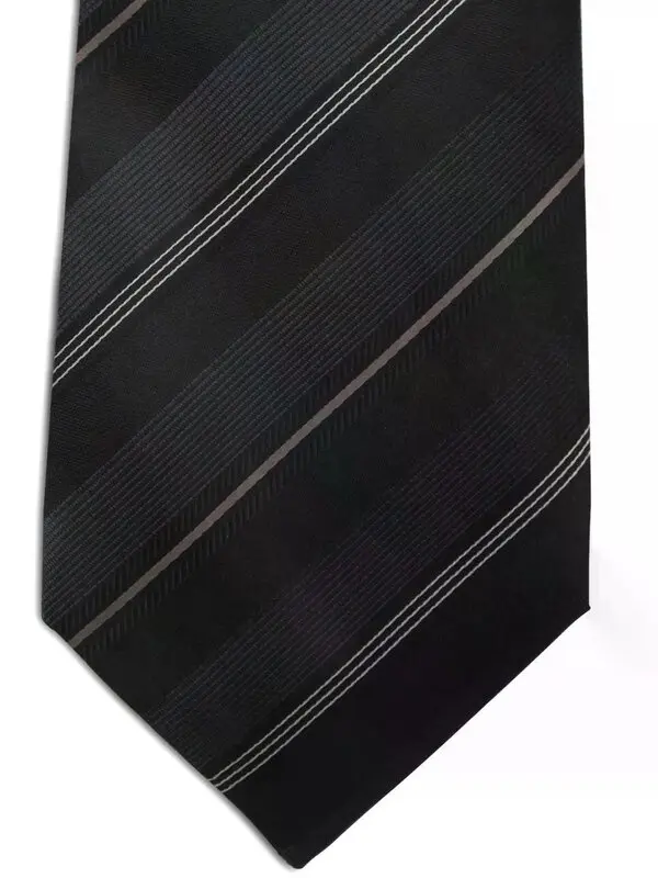 Brunello Cucinelli Diagonal Stripe Silk Tie