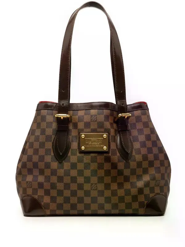 LOUIS VUITTON Damier Ebene Hampstead Mm Tote Bag