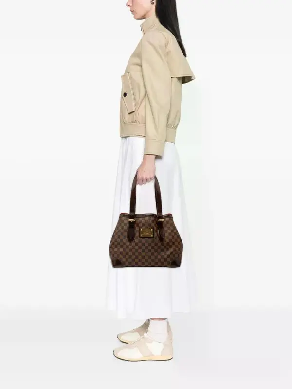 LOUIS VUITTON Damier Ebene Hampstead Mm Tote Bag