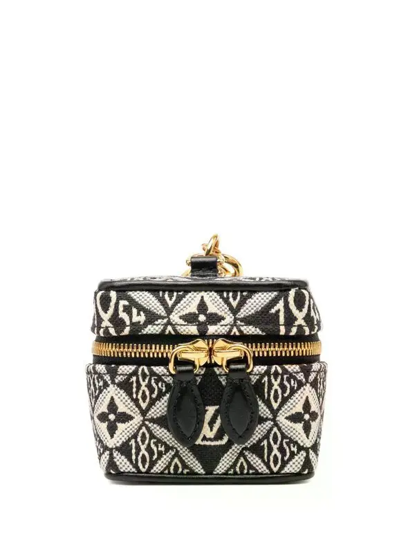 LOUIS VUITTON 2021 Monogram Jacquard Since 1854 Vanity Bag Charm Key Chain