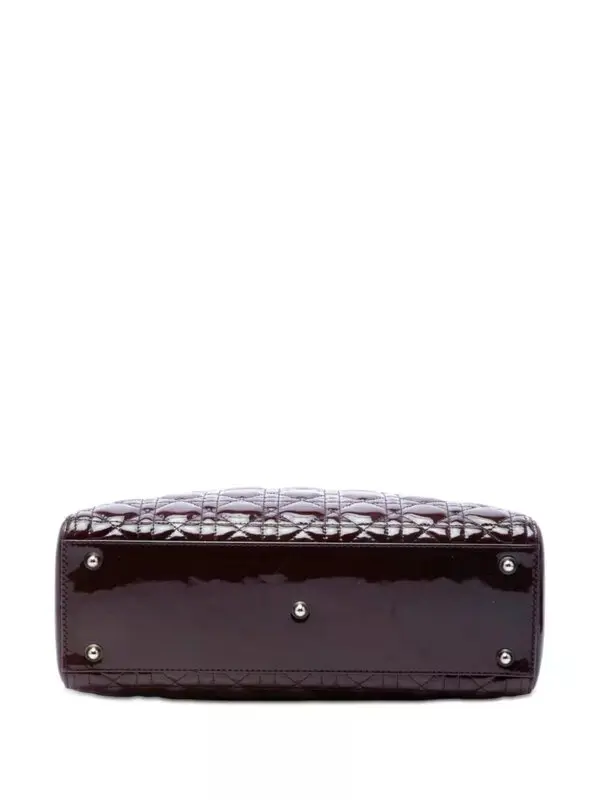 Dior Large Patent Cannage Lady Satchel