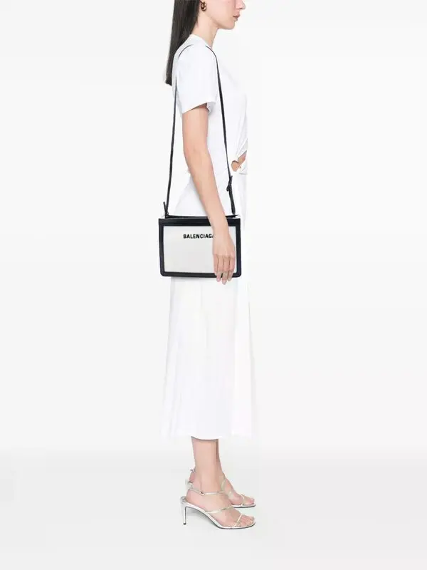Balenciaga Canvas Navy Pochette Crossbody Bag
