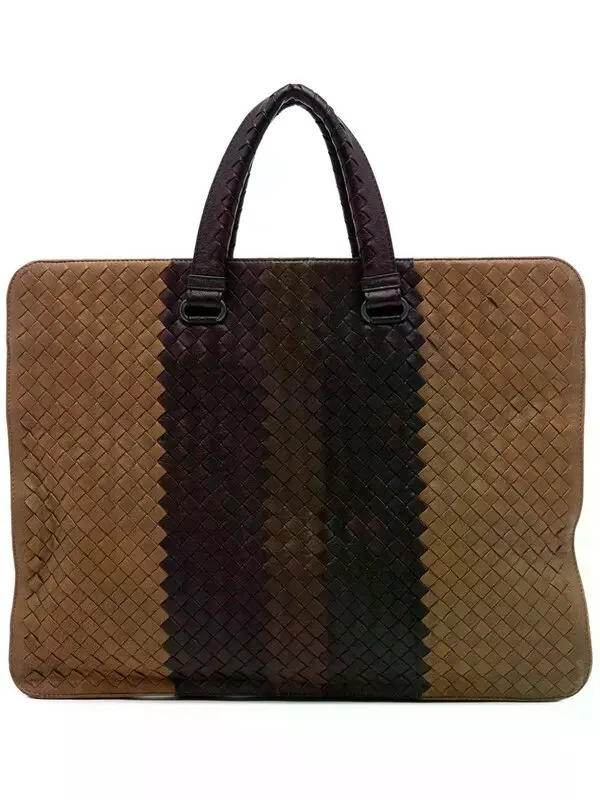Bottega Veneta Nappa Intrecciato Club Fume Briefcase - Brown