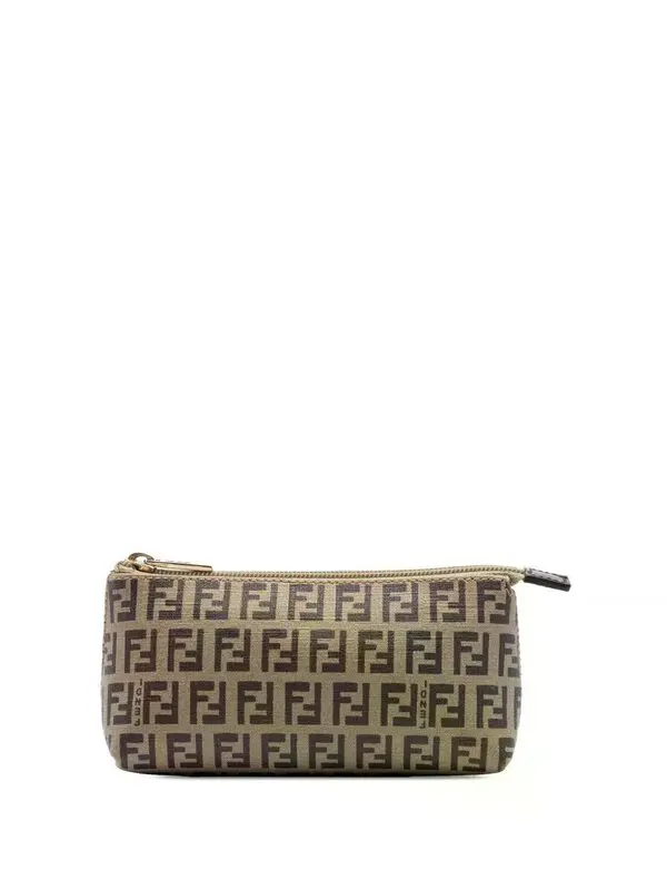 Fendi Zucca Canvas Pouch Clutch Bag
