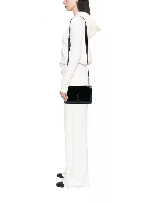 Saint Laurent Suede Monogram Book Bag Crossbody Bag