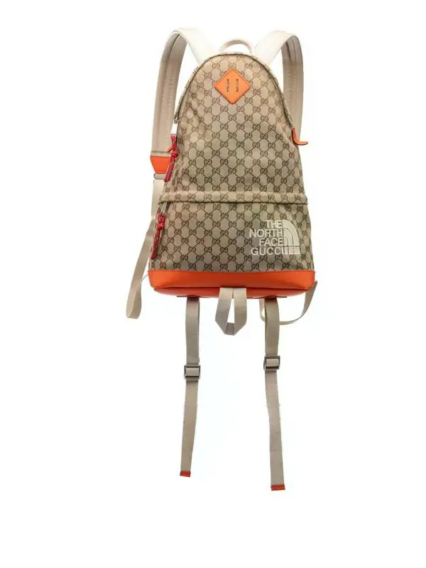 Gucci Gg Canvas Backpack - Orange