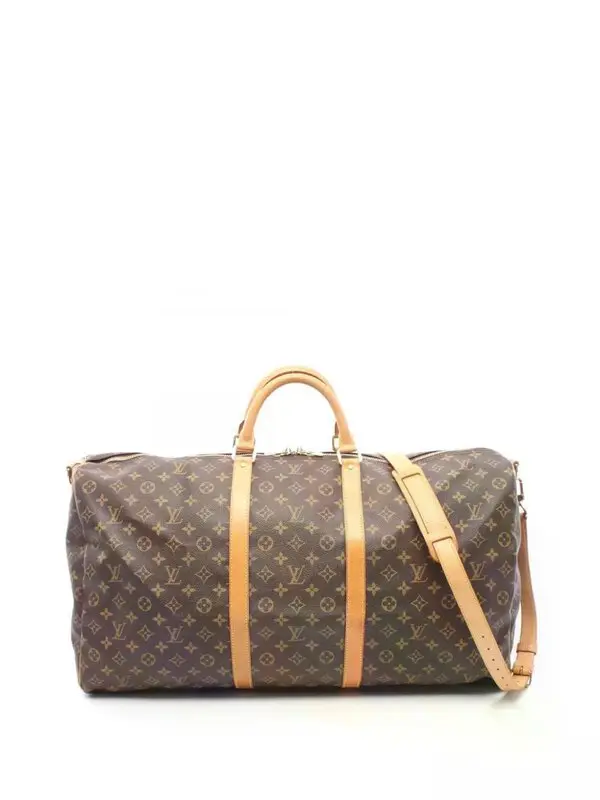 LOUIS VUITTON Keepall Bandouliere 60 Travel Bag - Brown