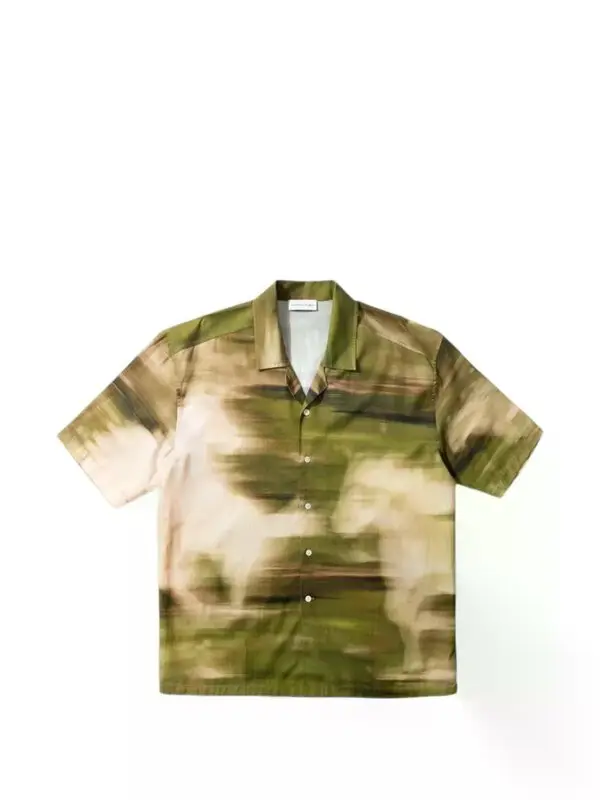DEAN EDMONDS Abstract-print Short-sleeve Shirt