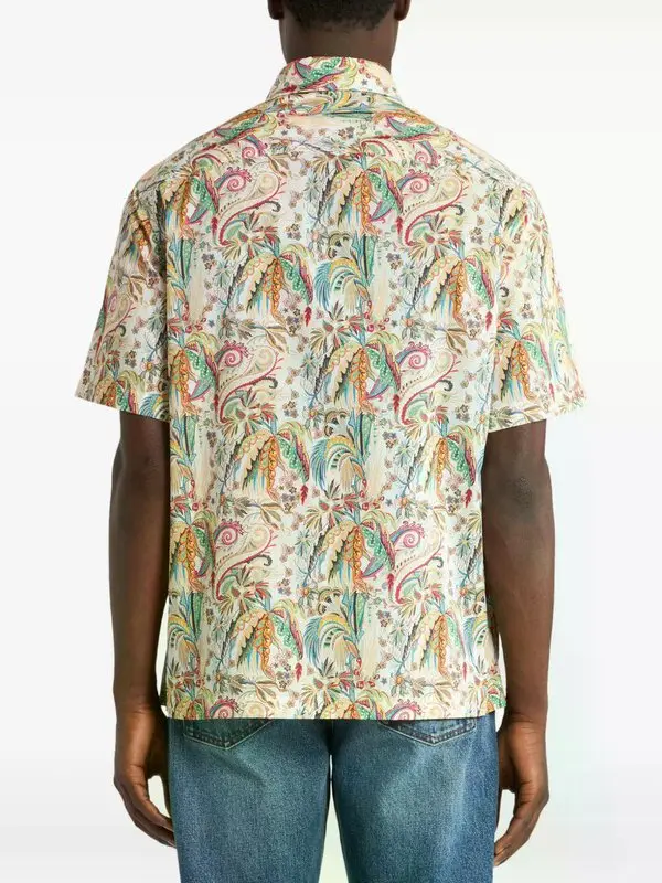 Etro Floral-print Short-sleeved Shirt