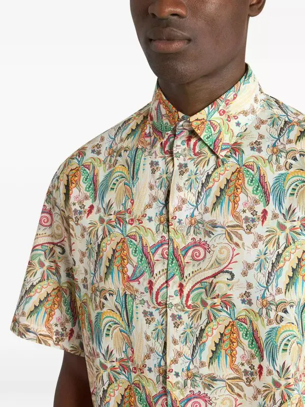 Etro Floral-print Short-sleeved Shirt