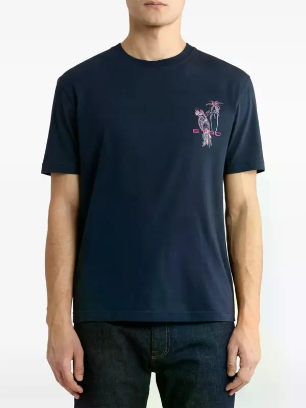 Etro Parrot-embroidered T-shirt