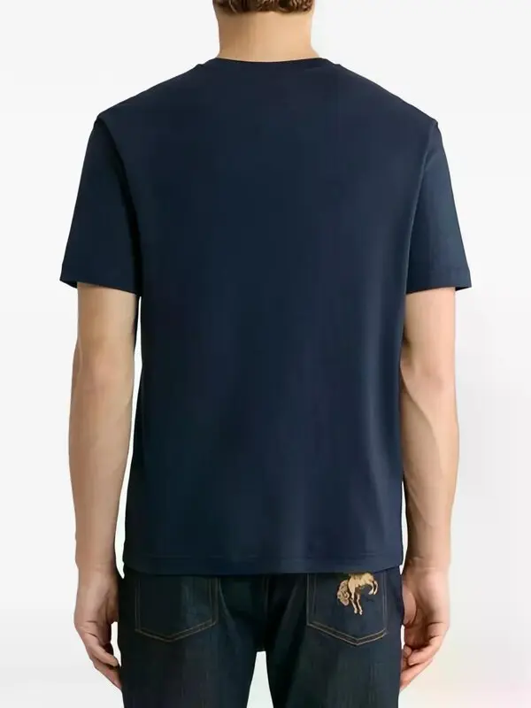 Etro Cotton Jersey T-shirt With Parrot Embroidery