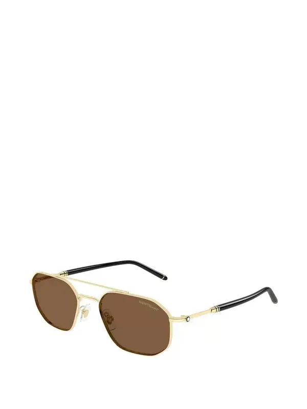 Montblanc Geometric Frame Double-bridge Sunglasses