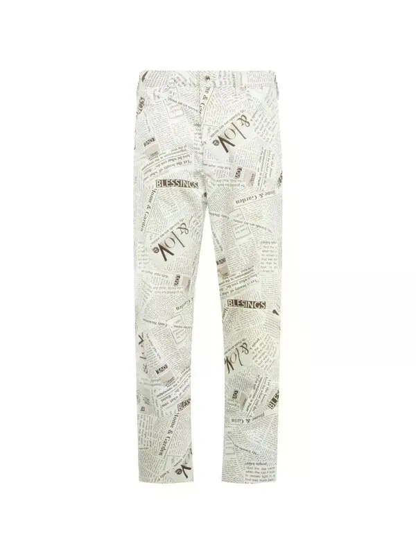 Engineered Garments Newspaper Print Jeans