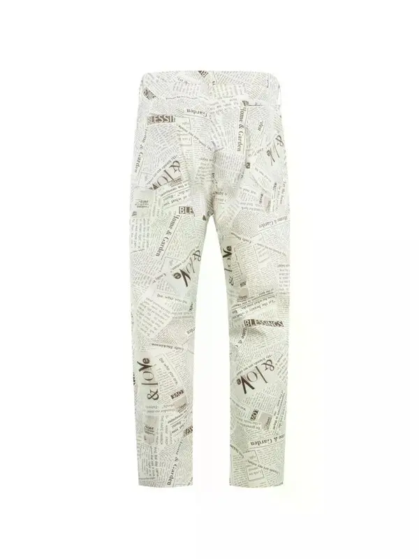 Engineered Garments Newspaper Print Jeans