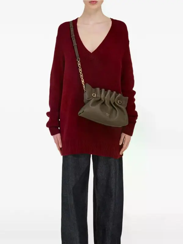 FERRAGAMO Soft Nappa Leather Shoulder Bag