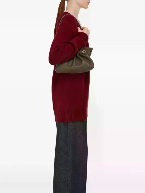 FERRAGAMO Soft Nappa Leather Shoulder Bag