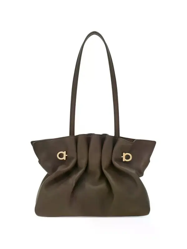 FERRAGAMO Soft Nappa Leather Shoulder Bag