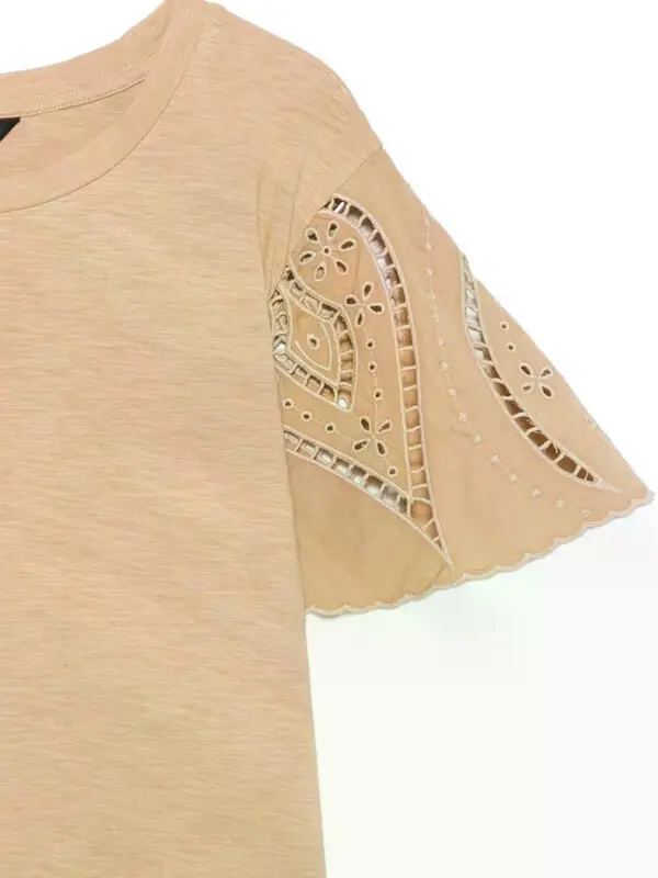 Ralph Lauren Broderie Anglaise Flutter Sleeve T-shirt
