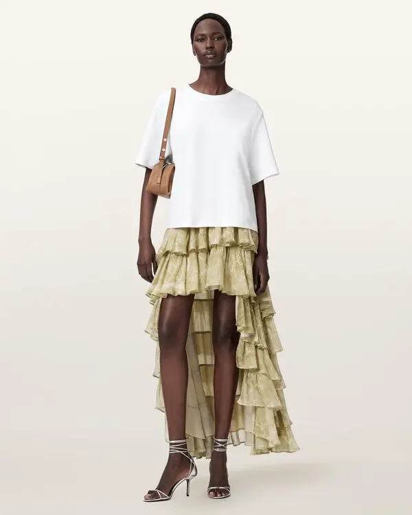ALLSAINTS Tiered Ruffle Maxi Skirt
