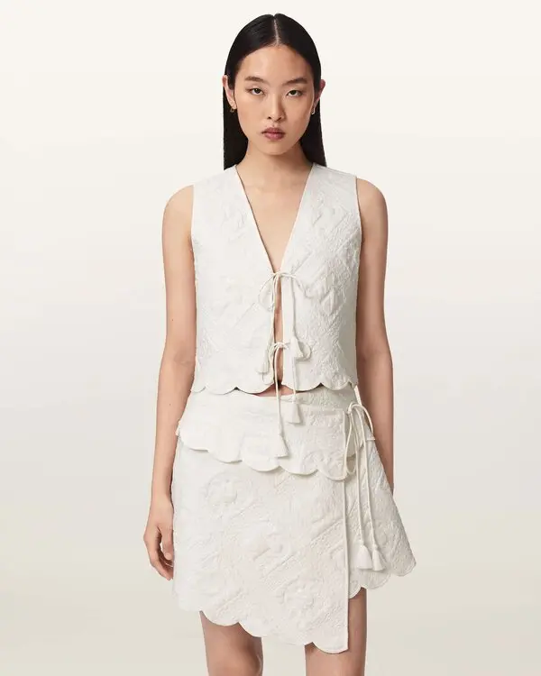 ALLSAINTS Mona Quilted Cropped Vest